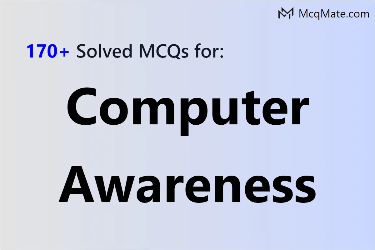 170+ Computer Awareness solved MCQs with PDF download